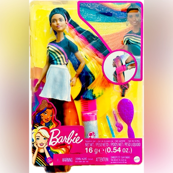 Barbie | Toys | Barbie Rainbow Sparkle Hair Doll Featuring Extralong 75 ...